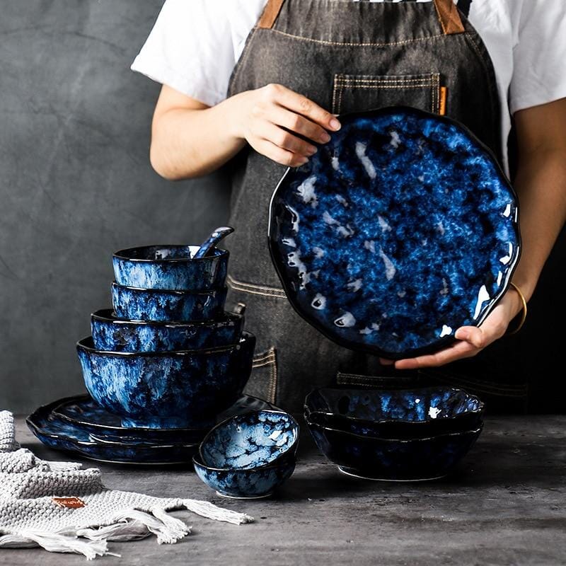 Cat Blue - Japanese Tableware Plates & Bowls | Hestia + Co.